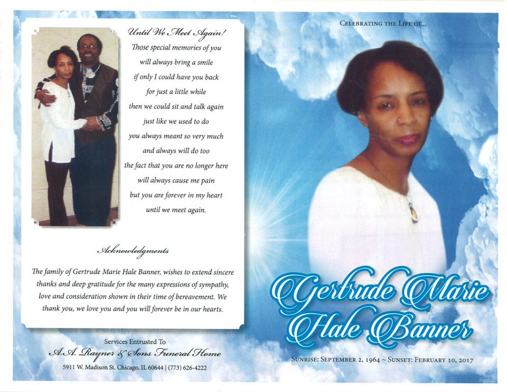 Gertrude Marie Hale Banner Obituary | AA Rayner and Sons Funeral Homes Gertrude Marie Hale Banner Obituary | AA Rayner and Sons Funeral Homes