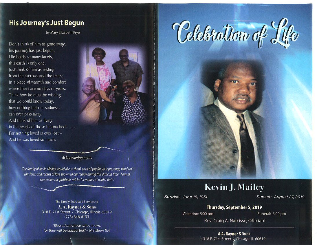 Kevin J Mailey Obituary Aa Rayner And Sons Funeral Homes