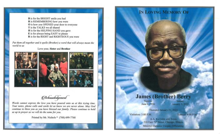 James Berry Obituary Aa Rayner And Sons Funeral Homes