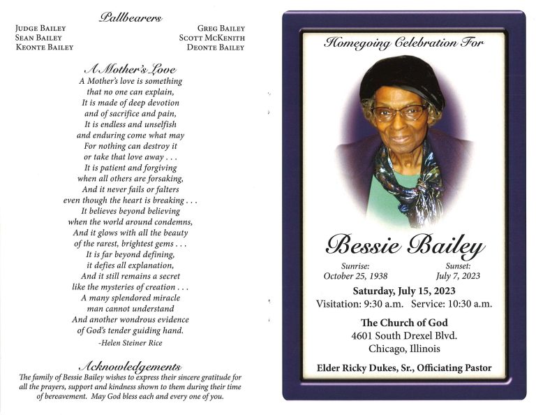Bessie Bailey Obituary | AA Rayner and Sons Funeral Homes Bessie Bailey Obituary | AA Rayner and Sons Funeral Homes