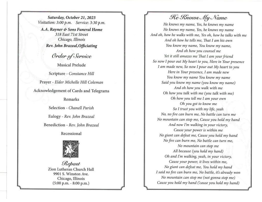 Merri L Hill Obituary Aa Rayner And Sons Funeral Homes
